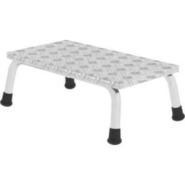 Munk Arbeitspodest, Aluminium, verschwei&szlig;te Rohrkonstruktion, Warzenblechstufen, rutschfest, Bis 150 kg, Trittfl&auml;che B 550 x T 300 mm, 1-stufig