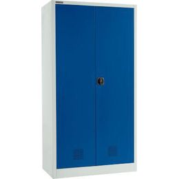Sch&auml;fer Shop Sch&auml;fer Shop Select Umweltschrank, B 950 x T 500 x H 1935 mm, 4 Wannen &agrave; 18 Liter, lichtgrau/enzianblau