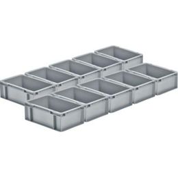 Sch&auml;fer Shop Euro Box SSI Sch&auml;fer EF 3120, 4,2 l, L 300 x B 200 x H 120 mm, grau, 10 St&uuml;ck