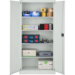 Sch&auml;fer Shop Sch&auml;fer Shop Pure Stahlschrank, abschlie&szlig;bar, 4 verzinkte B&ouml;den, B 950 x T 400 x H 1935 mm, lichtgrau RAL 7035/lichtgrau RAL 7035