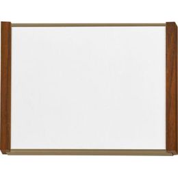moedel T&uuml;rschild LMH, DIN A6, individuell beschriftbar, Polyester-Abdeckung, Klebemontage, B 159,5 x H 105,5 mm, Aluminium, bronze/Nussbaum
