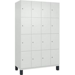 C+P Schlie&szlig;fachschrank Cambio, 4 Abteile, 16 F&auml;cher, auf F&uuml;&szlig;en, B 1200 x T 525 x H 1980 mm, verkehrswei&szlig;