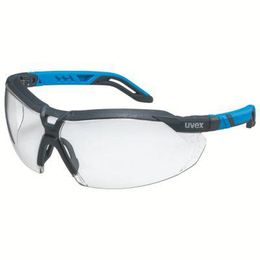 Schutzbrille Uvex i-5, ergonomisch, Augen- und Seitenschild, UV-Filter, verstellbarer B&uuml;gel, metallfrei, Kunstsoff, anthrazit-blau