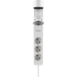 Steckdosenleiste Olympia IOIO SL 3000, 3-fach + 2 x USB-A und 1 x USB-C, Kabell&auml;nge 1,5 m, Polypropylen, wei&szlig;
