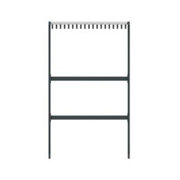 Wandgarderobe Functionals TERTIO DV2, freistehend, 38 Haken, B 1000 mm, Aluminium/Stahl/Kunststoff, silber-dunkelgrau