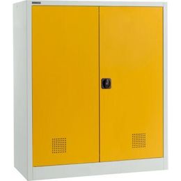 Sch&auml;fer Shop Sch&auml;fer Shop Select Umweltschrank, B 1200 x T 500 x H 1585 mm, 3 WHG-Wannen &agrave; 14 Liter, lichtgrau/goldgelb