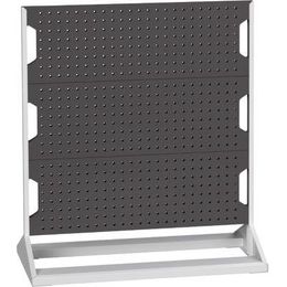 Bott station&auml;res Lochplatten-System Perfo Rack, 6 Lochplatten, B 1000 x T 550 x H 1125 mm, Stahl, lichtgrau RAL 7035/anthrazitgrau RAL 7016