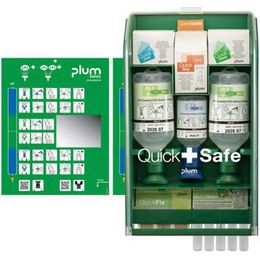 Plum QuickSafe Complete/Box/CE Wandbox inkl. 2&times;500 ml Eyewash, 200 ml pH-Neutral, Verbands- & Reinigungssortiment, ISO 13485