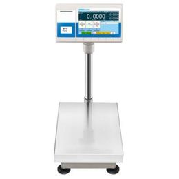 Tisch-Kontrollwaage ae ADAM BTT 8, ungeeicht, Ablesbarkeit 0,1 g/W&auml;gebereich bis 8 kg, Touchscreen, Etikettendrucker, RS-232/USB, Netz-/Akkubetrieb