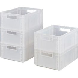 Sch&auml;fer Shop SSI Sch&auml;fer Euro Box MF 4170, aus PP, Inhalt 14,6 L, Durchfassgriff, transluzent, 5 St&uuml;ck