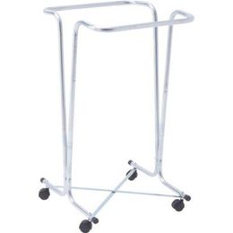 M&uuml;llsacktr&auml;ger Mottez, f&uuml;r M&uuml;lls&auml;cke mit Volumen 100/110 l, fahrbar, B 450 x T 460 x H 790 mm, Stahlrohr verzinkt, verzinkt