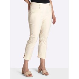 sheego Damen Bengalinhose in 7/8-L&auml;nge mit Seitenschlitzen, champagner, Gr&ouml;&szlig;e 52