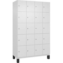 C+P Schlie&szlig;fachschrank Cambio, 4 Abteile, 20 F&auml;cher, auf F&uuml;&szlig;en, B 1200 x T 525 x H 1980 mm, verkehrswei&szlig;