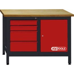 Werkbank mit 4 Schubladen und 1 T&uuml;r, H840xB1200xT600mm