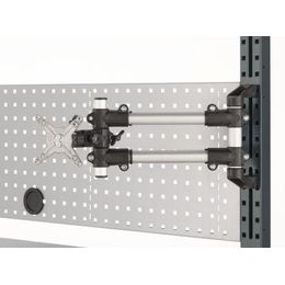 Sch&auml;fer Shop Sch&auml;fer Shop Pure Monitorhalter f&uuml;r AST31 Tischaufbau, um 360&deg; drehbar, neigbar, schwenkbar, VESA, Kunststoff/Aluminium, schwarz-silber
