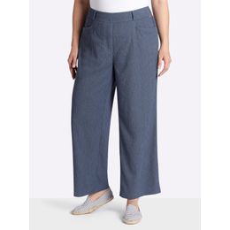 sheego Damen Schlupfhose in weiter Form, rauchblau, Gr&ouml;&szlig;e 52