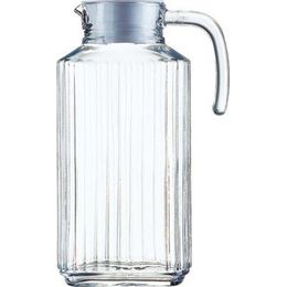 Arcoroc QUADRO Krug 1,7 L, transparent, Kunststoff mit wei&szlig;em Kunststoffdeckel, passt in jede K&uuml;hlschrankt&uuml;r, 256&times;156 mm