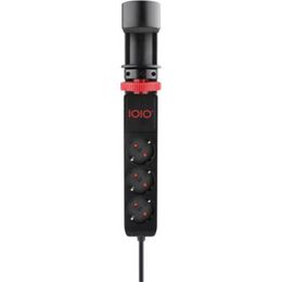 Steckdosenleiste Olympia IOIO SL 3000, 3-fach + 2 x USB-A und 1 x USB-C, Kabell&auml;nge 1,5 m, Polypropylen, schokobraun