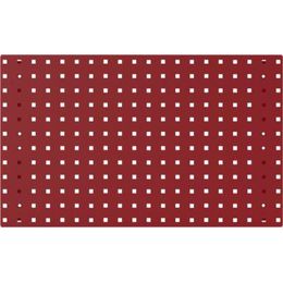 Bott Lochplatte Perfo 750, Lochgr&ouml;&szlig;e 9,2 x 9,2 mm, B 750 x T 13 x H 457 mm, Stahlblech pulverbeschichtet, purpurrot RAL 3004