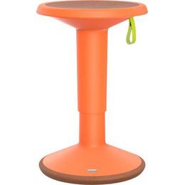 Interstuhl Sitzhocker ECO UPis1, biobasierter Kunststoff, &Oslash; 330 x H 450&ndash;630 mm, pastellorange