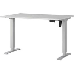 Schreibtisch Profi 2.0, elektrisch h&ouml;henverstellbar, B 1200 x T 800 x H 710 - 1190 mm, lichtgrau/silber