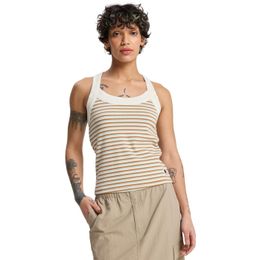 Tanktop Quiksilver "Riza Striped", Damen, Gr. L, tobacco riza stripe, Obermaterial: 77% Walkfrottier, 18% Microfaser, 5% Elasthan;, Tops Tanktop