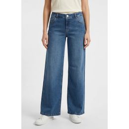 Weite Jeans soyaconcept "SC-KIMBERLY 24-B", Damen, Gr. 29, N-Gr, coastel fjord medunkel blau d, Denim/Jeans, Obermaterial: 81% Baumwolle, 17% Polyester, 2% Elasthan, unifarben, lang, Jeans Weite Jeans