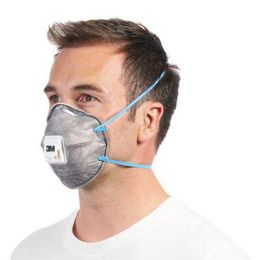 Atemschutzmaske 3M Cool Flow&trade; 9922, Typ FFP2, 94 % Partikelfilterung, geruchshemmend, mit Ventil, grau, 2 St&uuml;ck
