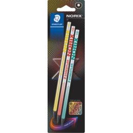 Staedtler Bleistift Norix, Minenst&auml;rke HB, ergonomisch, bruchfest, 3er-Set, Holz