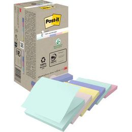 Post-it&reg; Haftnotizen Recycling Z-Notes R330-1RPT, B 76 x T 76 mm, PEFC&reg;-Papier, farbig, 16 Bl&ouml;cke, 100 Blatt/Block