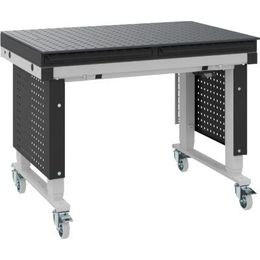 Schwei&szlig;tisch Otto Kind Multi4Flex, mobil, ESD-leitf&auml;hig, h&ouml;henverstellbar, bis 500 kg, B 1200 x T 800 mm, anthrazitgrau/lichtgrau