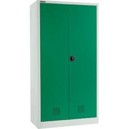 Sch&auml;fer Shop Sch&auml;fer Shop Select Umweltschrank, B 950 x T 500 x H 1935 mm, 4 WHG-Wannen &agrave; 11 Liter, lichtgrau/t&uuml;rkisgr&uuml;n