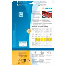 Folienetiketten Herma 4573, selbstklebend, wiederabl&ouml;sbar, wetterfest, bedruckbar, B 66 x H 33,8 mm, wei&szlig;, 480 St&uuml;ck/20 Blatt