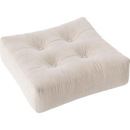 Pouf Karup Design "More Pouf", beige (elfenbein), B:70cm H:22cm T:70cm, Stoff, Poufs, Pouf