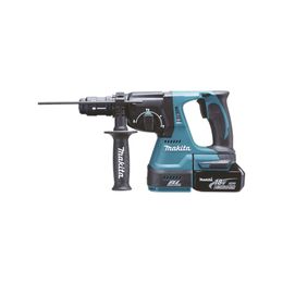 Makita DHR243RTJ Akku-Kombihammer mit SDS-PLUS, 18 V / 5,0 Ah, 2 Akkus + Ladeger&auml;t im MAKPAC | f&uuml;r Beton, Mauerwerk oder Holz | mit LED-Licht und Vibrationsd&auml;mpfung)