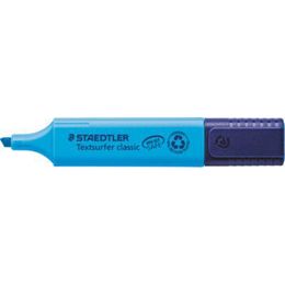 Staedtler Textmarker Textsurfer Classic, Keilspitze, Strichst&auml;rke 1-5 mm, nachf&uuml;llbar, mit Drehkappe, Recycling-Kunststoff, Schreibfarbe blau, 1 St&uuml;ck