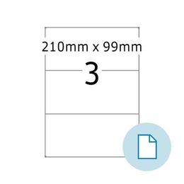 Blattetiketten Herma 8403, permanenthaftend, bedruckbar, B 210 x H 99 mm, Papier, wei&szlig;, 1500 St&uuml;ck/500 Blatt