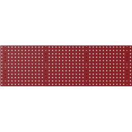 Bott Lochplatte Perfo L, Lochgr&ouml;&szlig;e 9,2 x 9,2 mm, B 1486 x T 13 x H 457 mm, Stahlblech pulverbeschichtet, purpurrot RAL 3004
