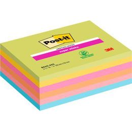 Post-it&reg; Haftnotizen Super Sticky Meeting Notes 8645-6SS-EU, B 203 x T 152 mm, PEFC&reg;-Papier, farbig, 6 Bl&ouml;cke, 45 Blatt/Block
