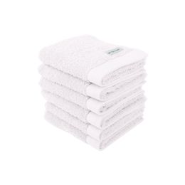 G&auml;stehandtuch Tom Tailor "G&auml;stetuch Color Bath Guest Towel 6er Pack" Gr. S, wei&szlig;, B:30cm, Obermaterial: 100% Baumwolle CO., Handt&uuml;cher, G&auml;stehandtuch
