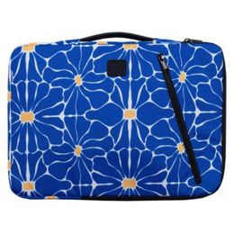 Exacompta Laptoph&uuml;lle Sleeve 15&ndash;16 Zoll Flower, gepolstert mit Eckschutz, versenkbarer Griff, 58% recycelt