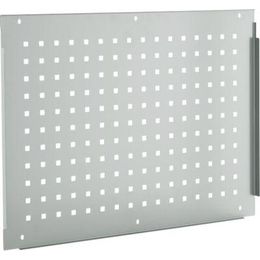 Sch&auml;fer Shop Sch&auml;fer Shop Pure Seitenblende f&uuml;r manuell h&ouml;henverstellbare Arbeitstische AST31, 38 x 10 mm Lochraster, bis 50 kg, Stahl, lichtgrau