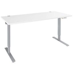 Sch&auml;fer Shop Sch&auml;fer Shop Genius Schreibtisch AERO FLEX, elektrisch h&ouml;henverstellbar, Rechteck, T-Fu&szlig;, B 1800 x T 800 x H 620-1280 mm, wei&szlig;/wei&szlig;alu
