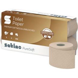 satino Toilettenpapier Smart, 2-lagig, mit Pr&auml;gung, L 44 m x B 94 mm, Recycling-Papier, wei&szlig;, 8 x 400 Blatt