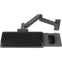 Tastatur Wandhalterung Ergotron LX Pro, mit Mausablagefl&auml;che, bis 2,3 kg, neig-/schwenkbar, h&ouml;henverstellbar, Aluminium, dunkelgrau