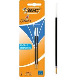 BIC 4 Colours Original Nachf&uuml;llminen, mittlere Spitze, Blau, 2er Pack