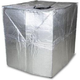 Kuhlmann IBC-Isoliermantel, f&uuml;r 1000 l IBC-Container, L 1200 x B 1000 x H 1150 mm, Aluminium/PVC, silber