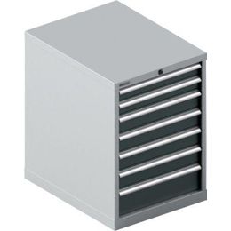 Sch&auml;fer Shop Sch&auml;fer Shop Select Schubladenschrank 27-36, 7 Sch&uuml;be, bis 75 kg, B 564 x T 725 x H 800 mm, anthrazitgrau/wei&szlig;aluminium