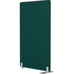 Stellwand Flex mit Standfu&szlig;, modular, 40 mm stark, B 800 x H 1600 mm, gr&uuml;n