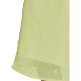 sheego Gro&szlig;e Gr&ouml;&szlig;en Chiffonrock mit Bl&uuml;ten-Applikationen am Saum, pistazie, Gr&ouml;&szlig;e 54 - Damen